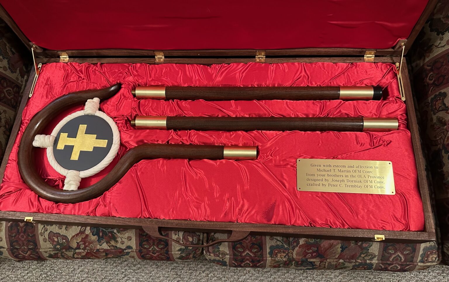 Friars craft crozier for Friar Bishop Michael T. Martin - Our Lady of ...